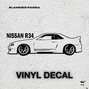 NISSAN R34 Vinyl Decal Car Sticker Nissan Logo Decal Car Enthusiast ...