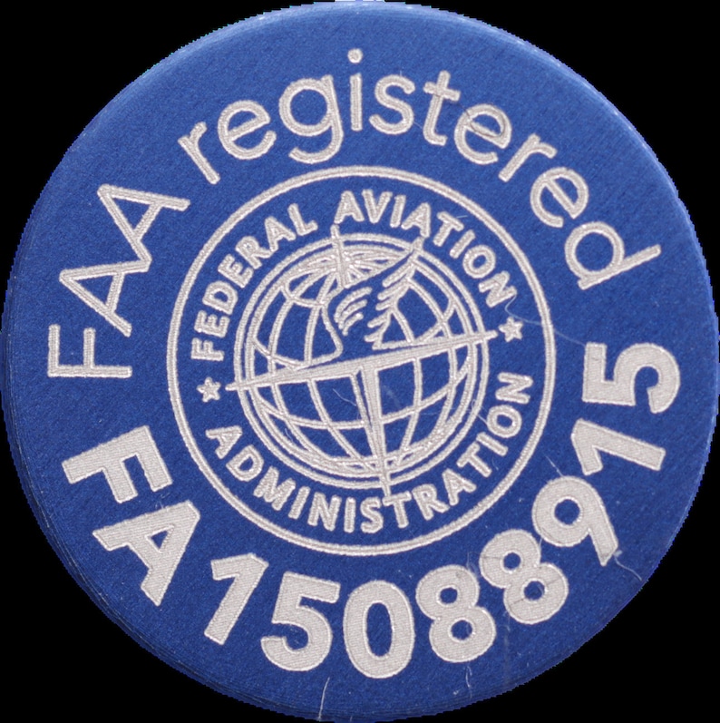 FAA Registration Plate for Drones, for American FA Registration Number ...