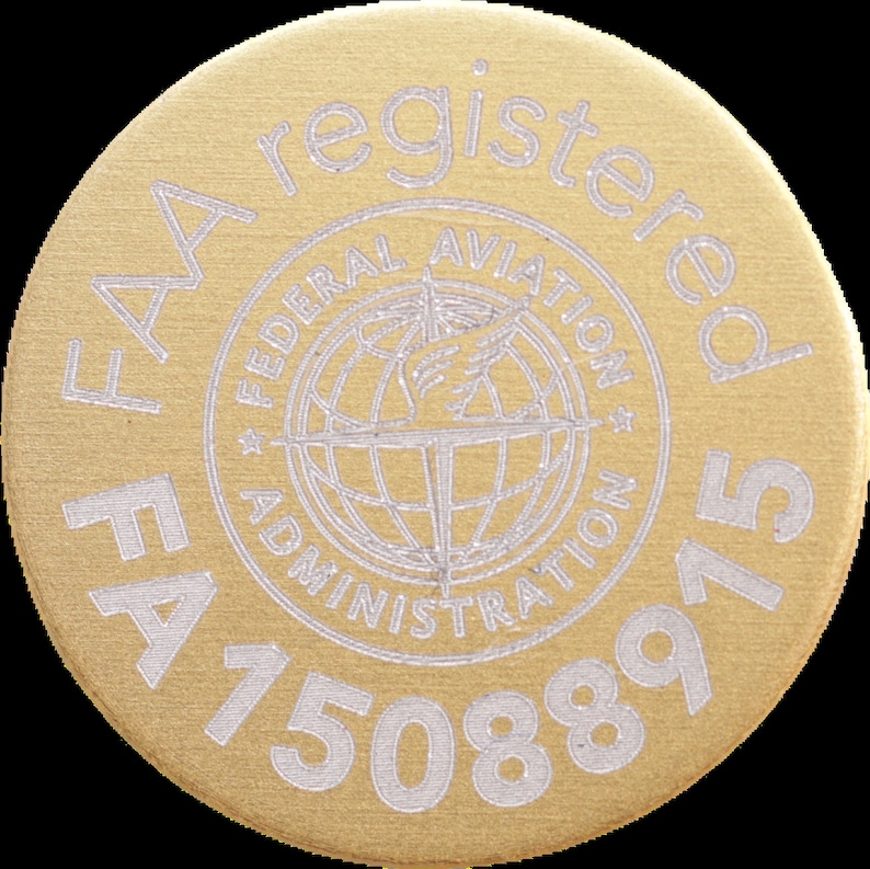 FAA Registration Plate for Drones, for American FA Registration Number ...