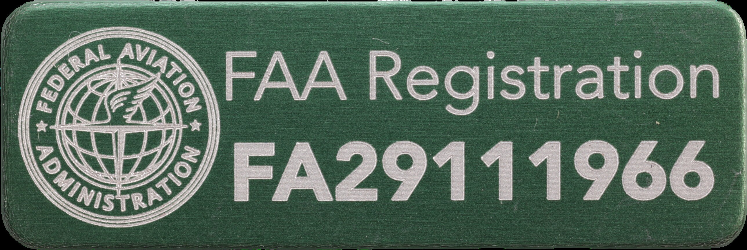 FAA Registration Plate for Drones, for American FA Registration Number ...