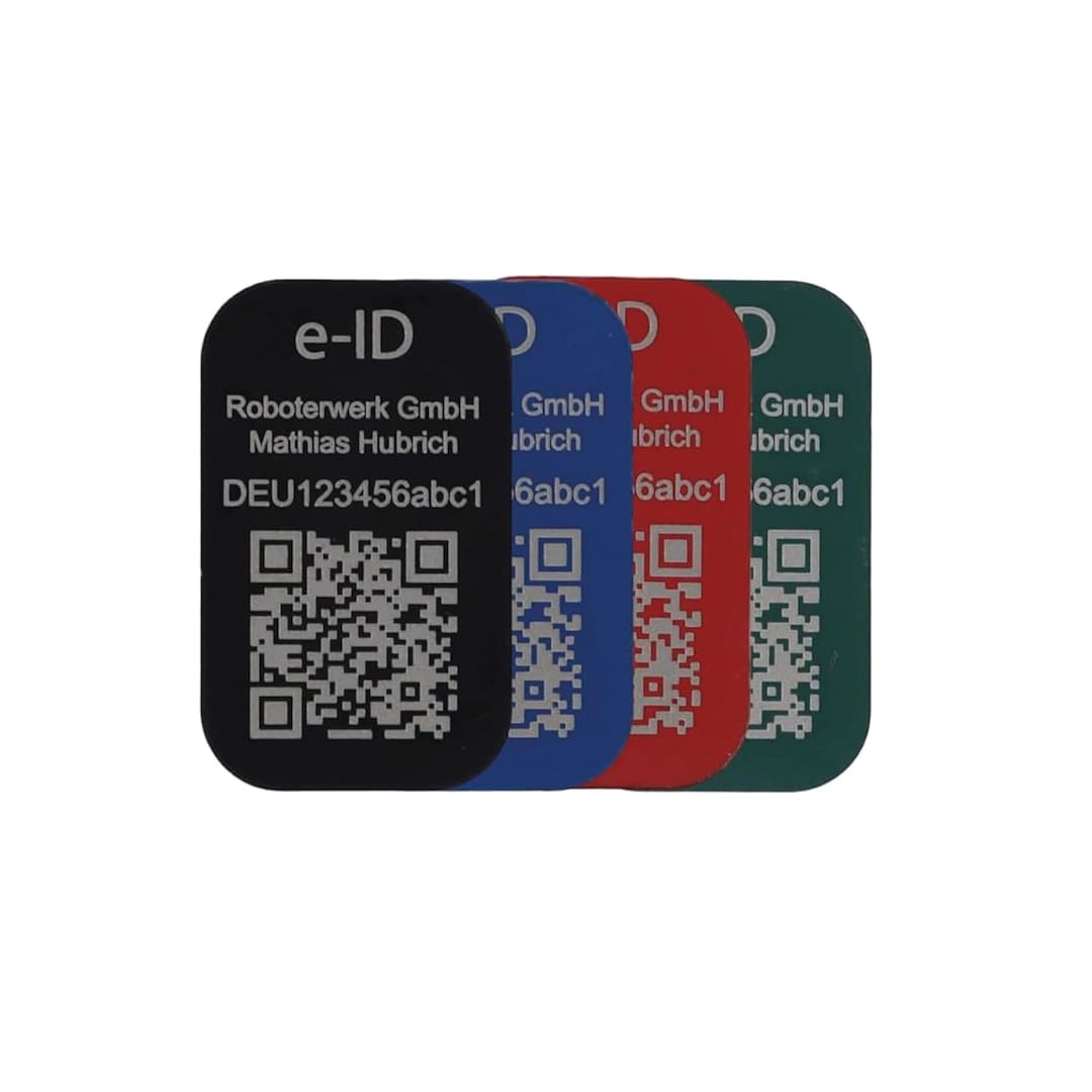 Engraving Heroes Drone License Plate E-id, 31 X 19 Mm With QR Code ...