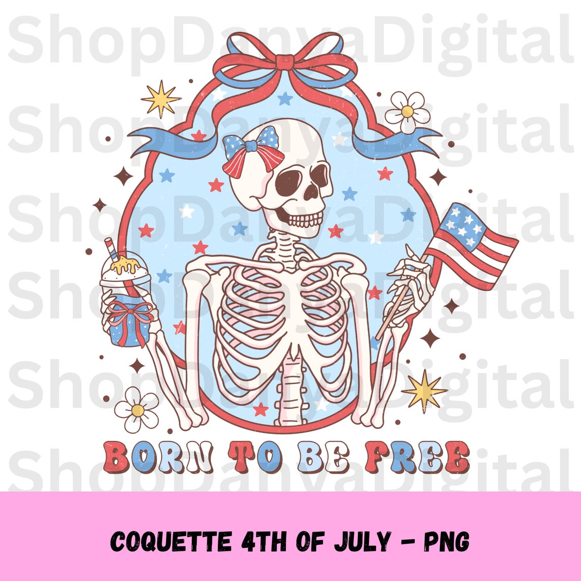 Coquette Fourth of July PNG, Coquette PNG, Digital Download, Freedom ...