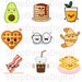 Kawaii Breakfast Clipart Cute Kawaii Clipart Cartoon Food With PNG, PDF ...
