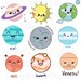 Kawaii Solar System Planet Clipart Bundle - Planet Vector Graphics ...