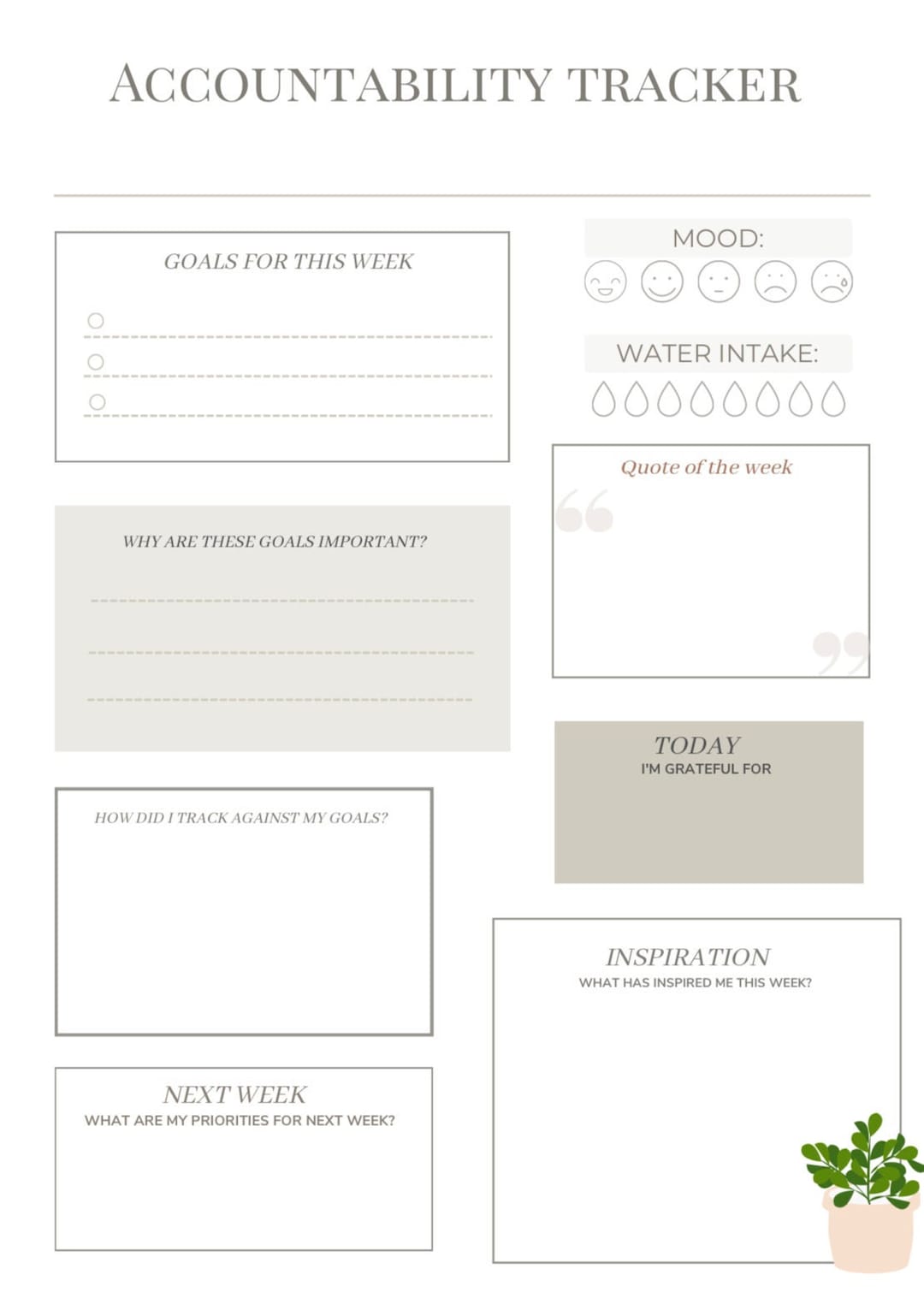 Daily Accountability Tracker - Etsy