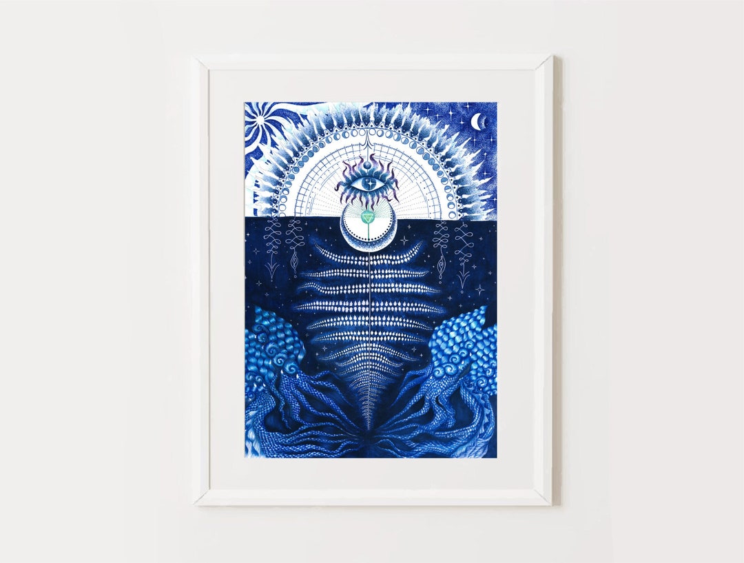 Lingua Lunae Luna Language Visionary Creation Art Print, Moon Phase ...