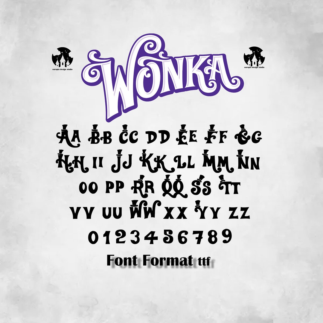 Wonka Chocolate Font Ttf Perfect Letters - Etsy