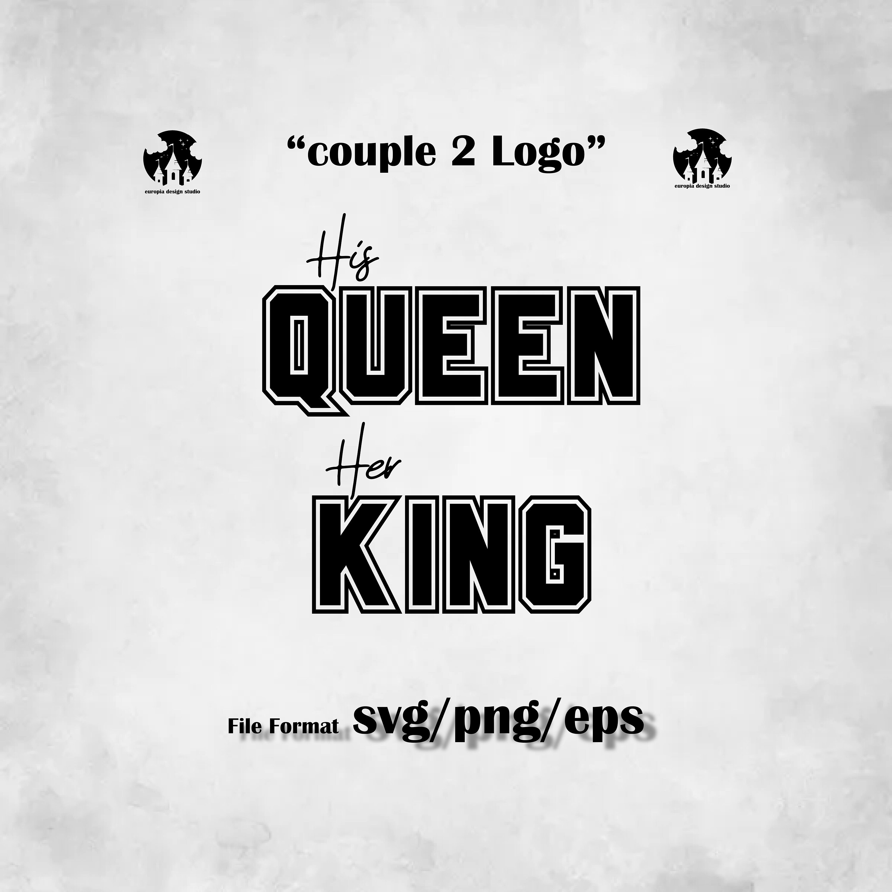 King and Queen Svg, Png, Eps - Etsy