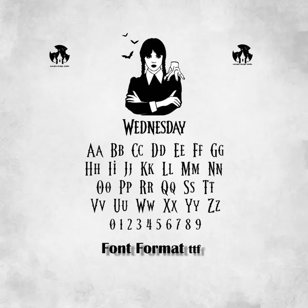 Wednesday Addams Font Ttf - Etsy