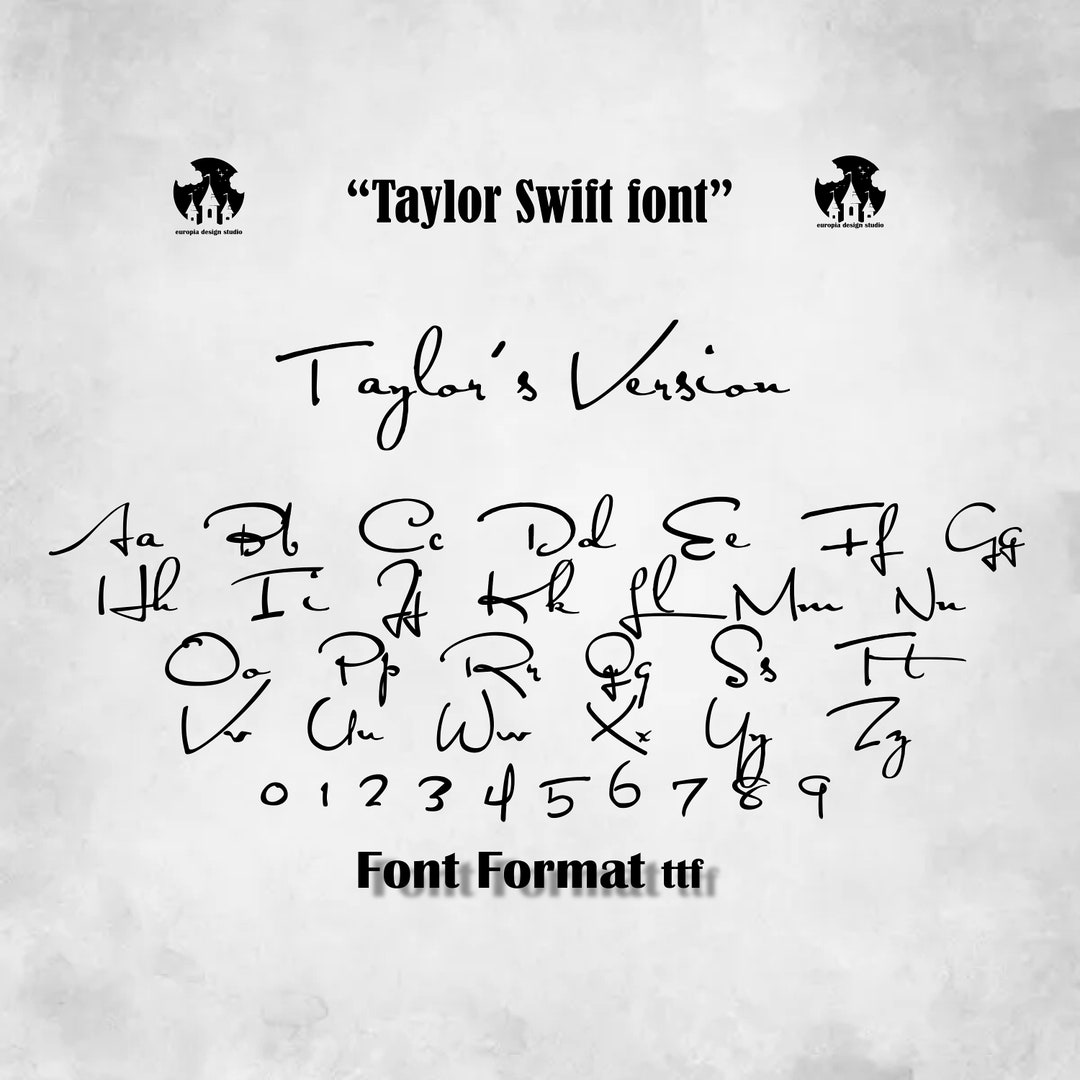 Taylor Swift Font Ttf Alphabet. Perfect Cut. - Etsy Australia
