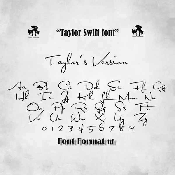 Taylor Font - Etsy