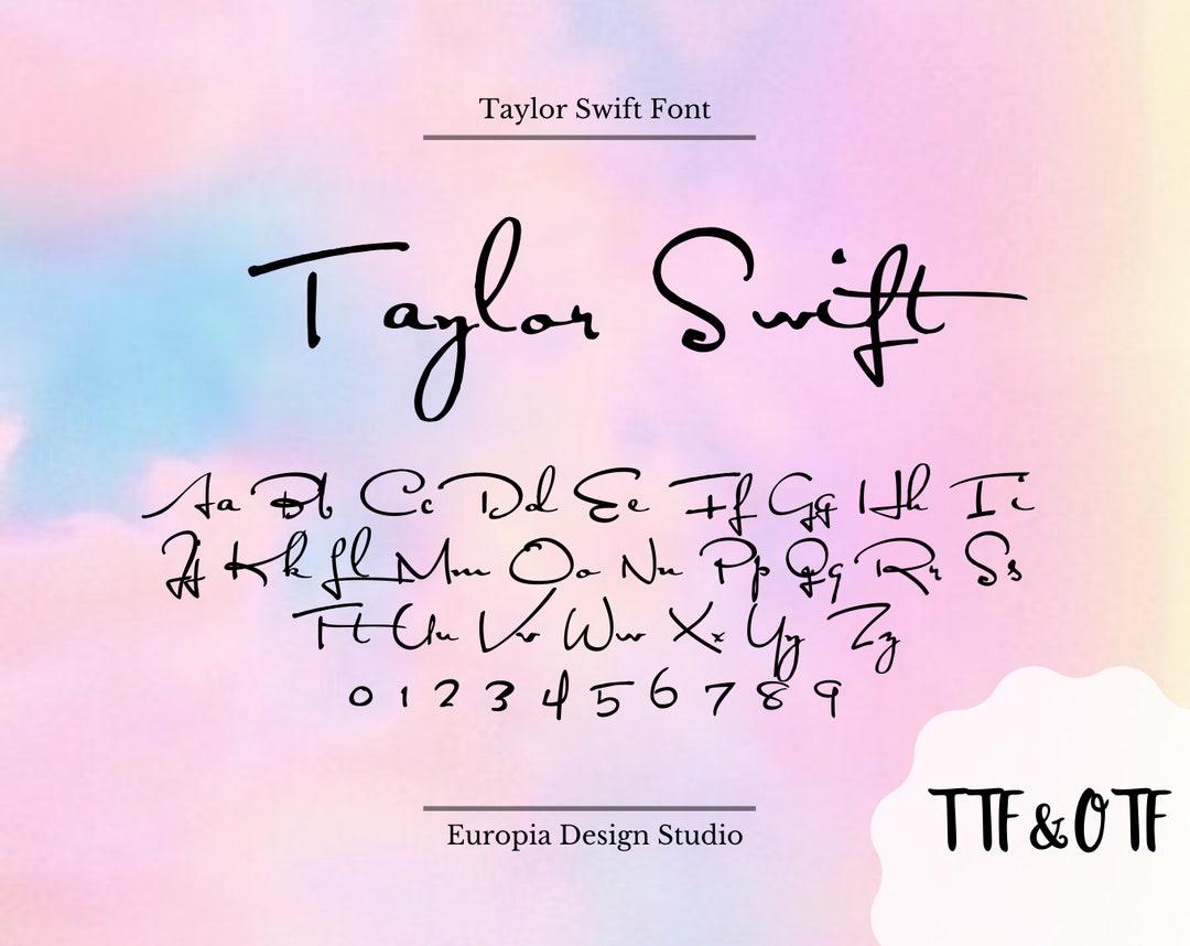 Tayior Design Font. She's Version Ttf and Otf Font. Perfect for ...