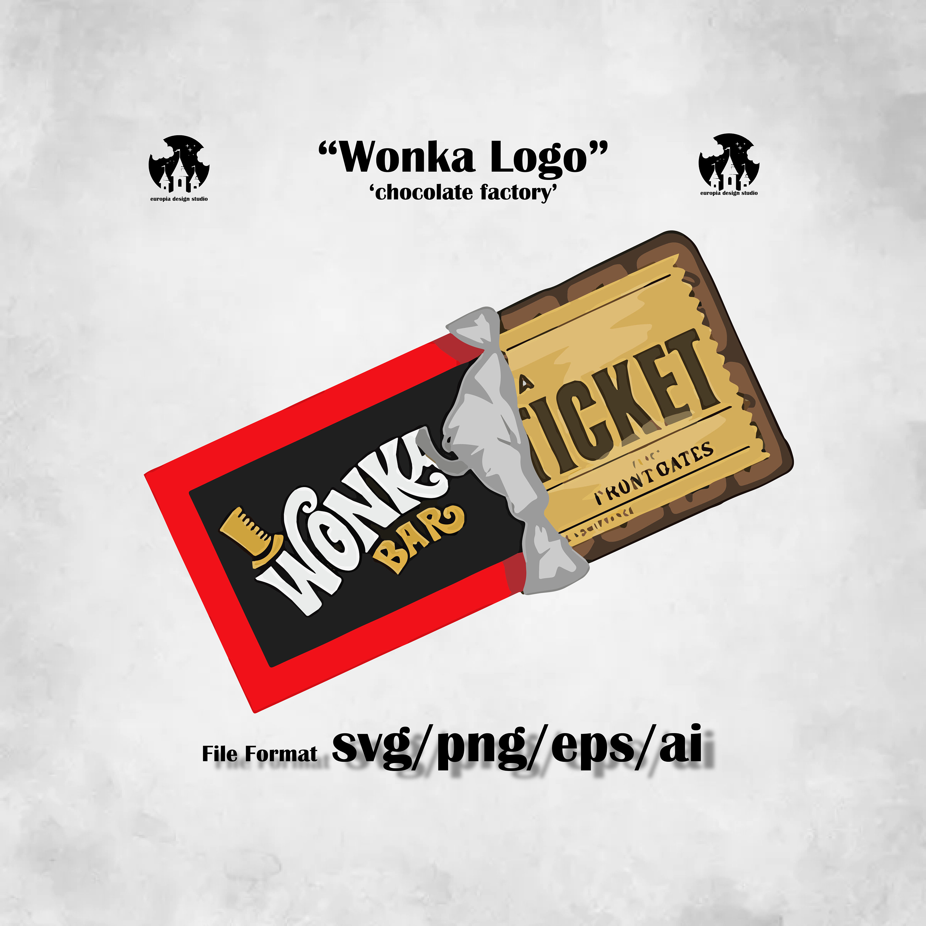 Boleto dorado de wonka svg png eps ai. - Etsy México