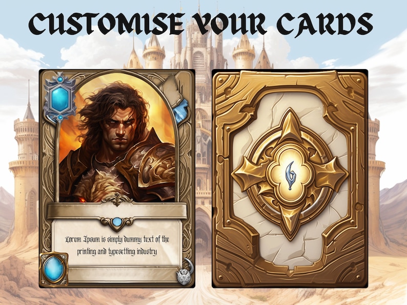 TCG Fantasy Card Template | TCG Game | PNG Files | Digital Product - Etsy
