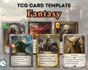 TCG Fantasy Card Template 2 | TCG Game | PNG Files | Digital Product - Etsy