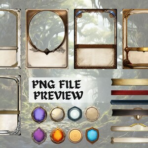 TCG Fantasy Card Template 2 | TCG Game | PNG Files | Digital Product - Etsy
