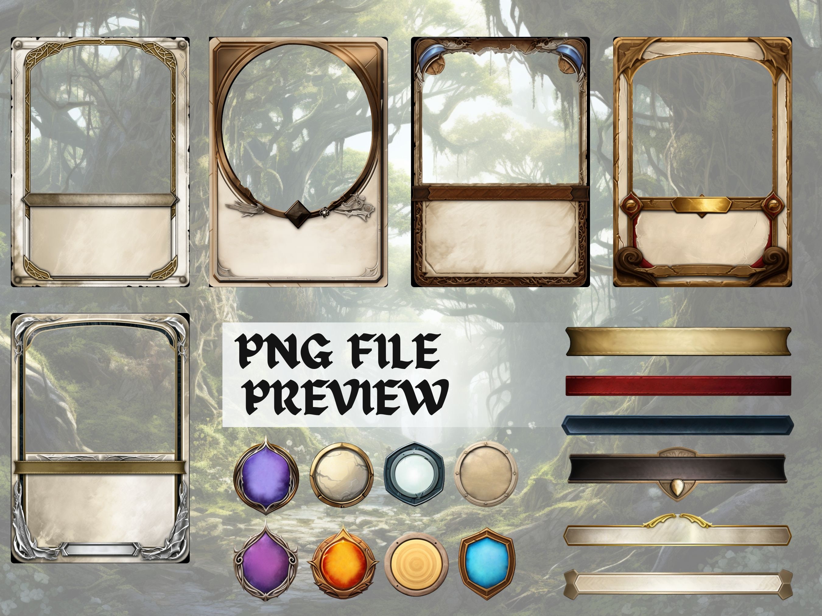 TCG Fantasy Card Template 2 | TCG Game | PNG Files | Digital Product - Etsy