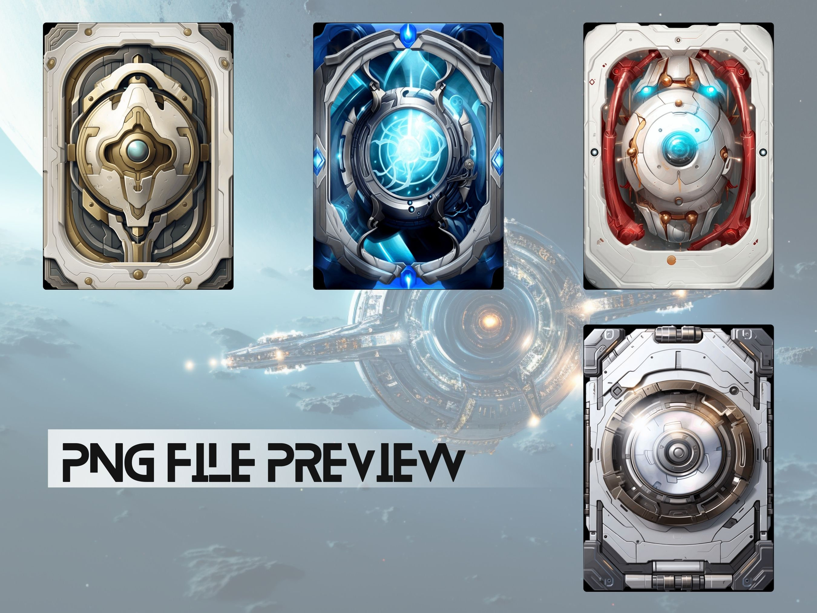 TCG Scifi Card Template | TCG Game | PNG Files | Digital Product - Etsy