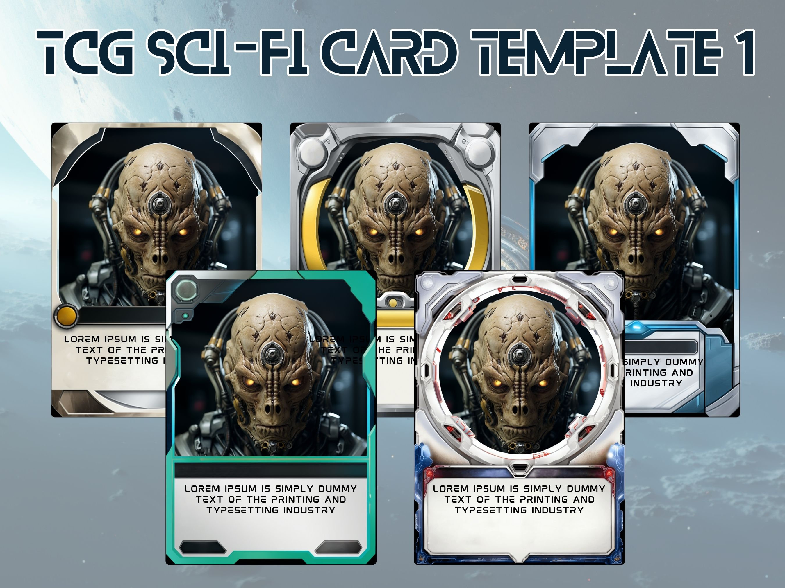 TCG Scifi Card Template | TCG Game | PNG Files | Digital Product - Etsy