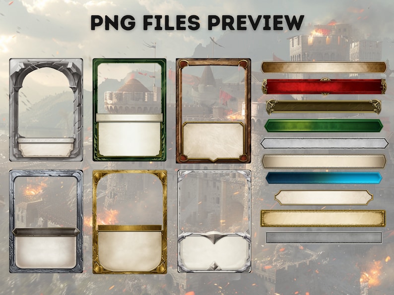 TCG Fantasy Card Template | TCG Game | PNG Files | Digital Product - Etsy