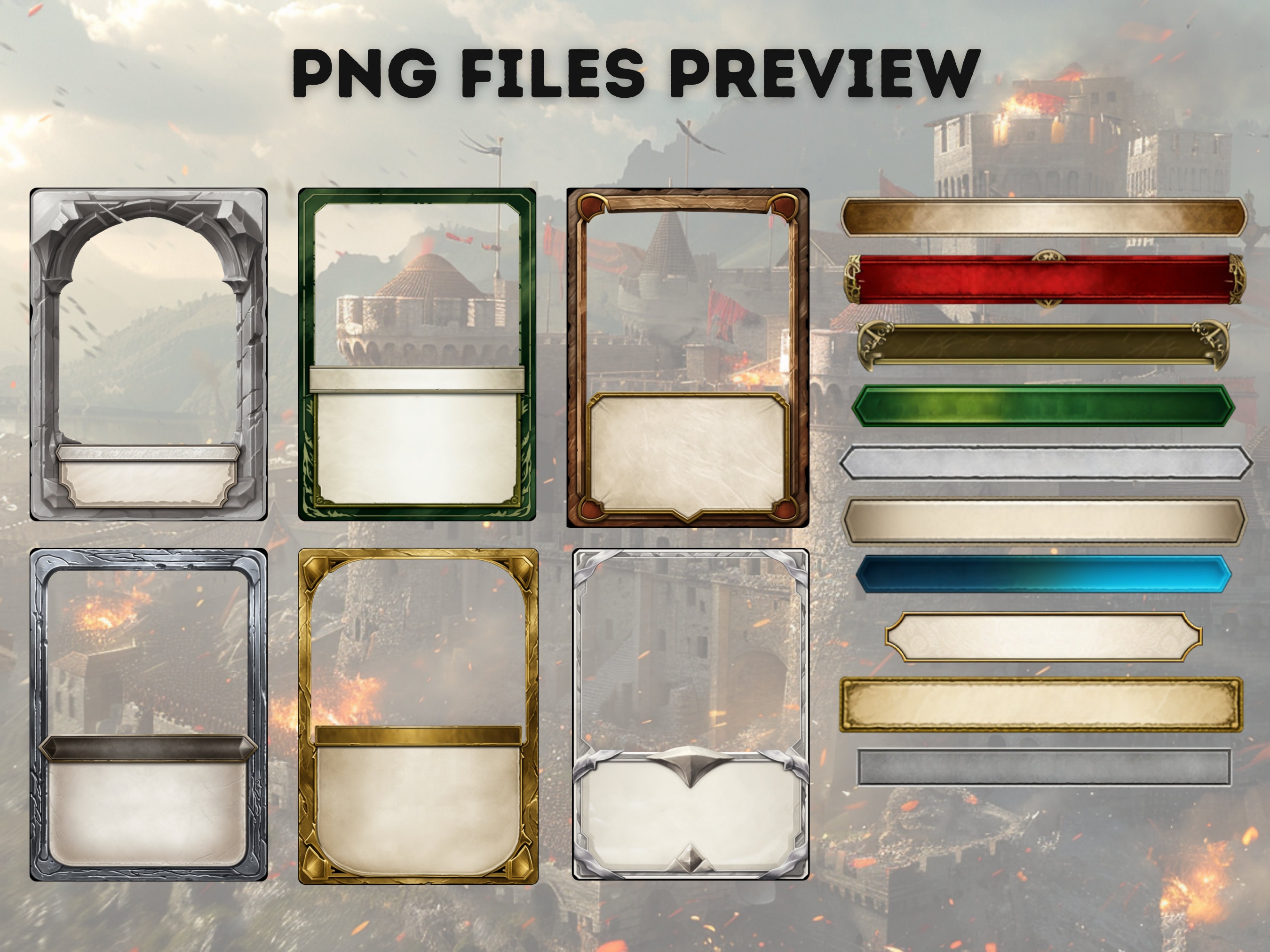 TCG Fantasy Card Template | TCG Game | PNG Files | Digital Product - Etsy