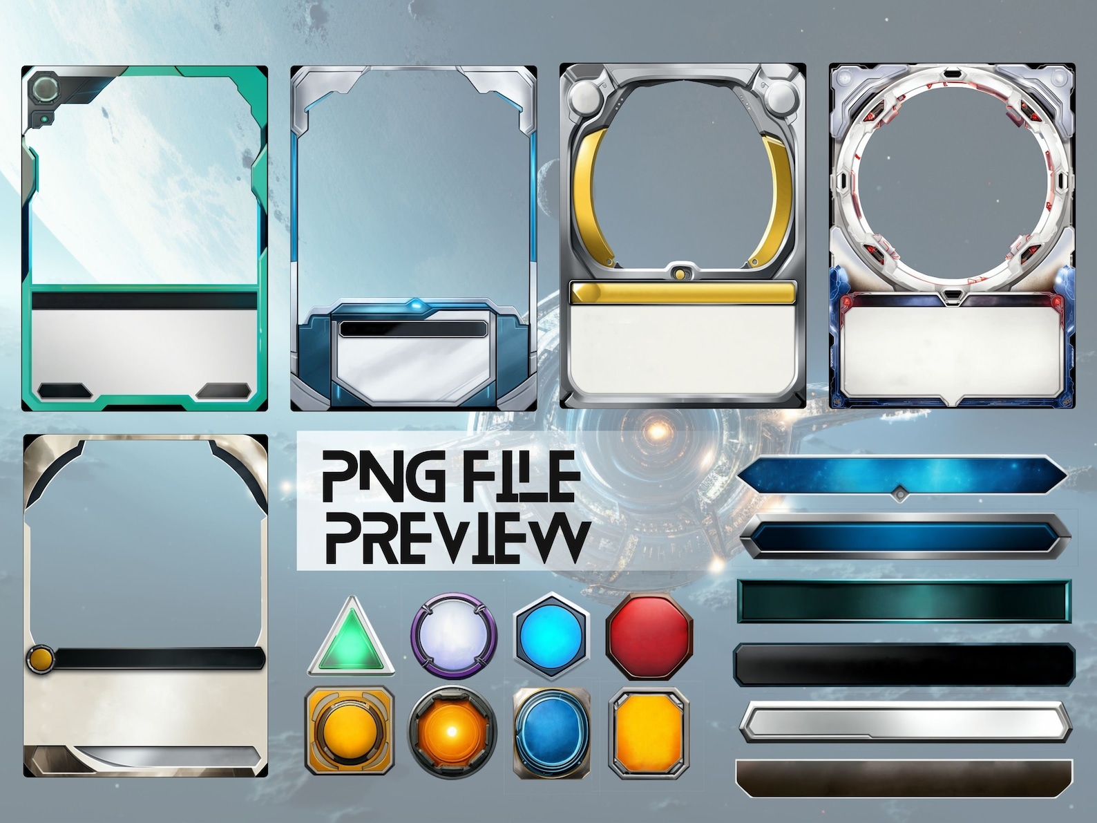 TCG Scifi Card Template | TCG Game | PNG Files | Digital Product - Etsy