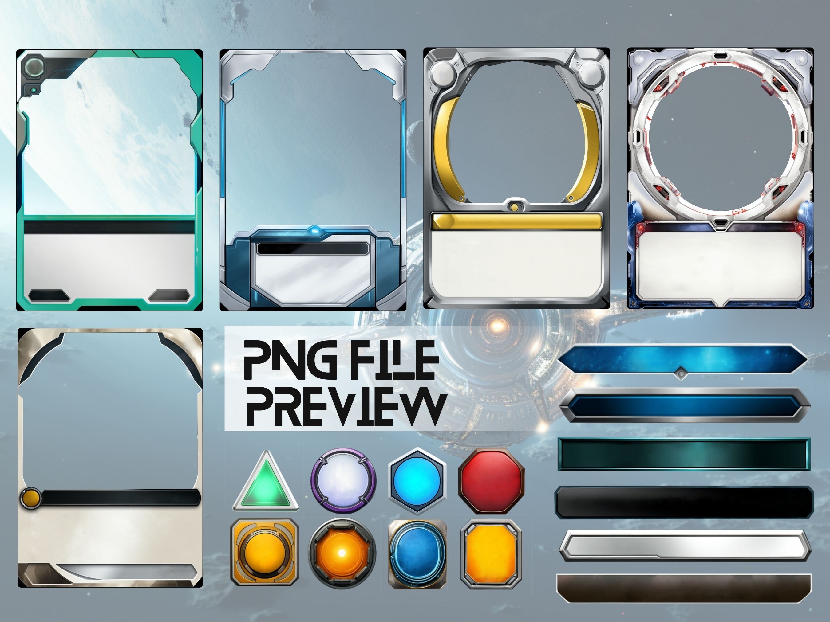 TCG Scifi Card Template | TCG Game | PNG Files | Digital Product - Etsy