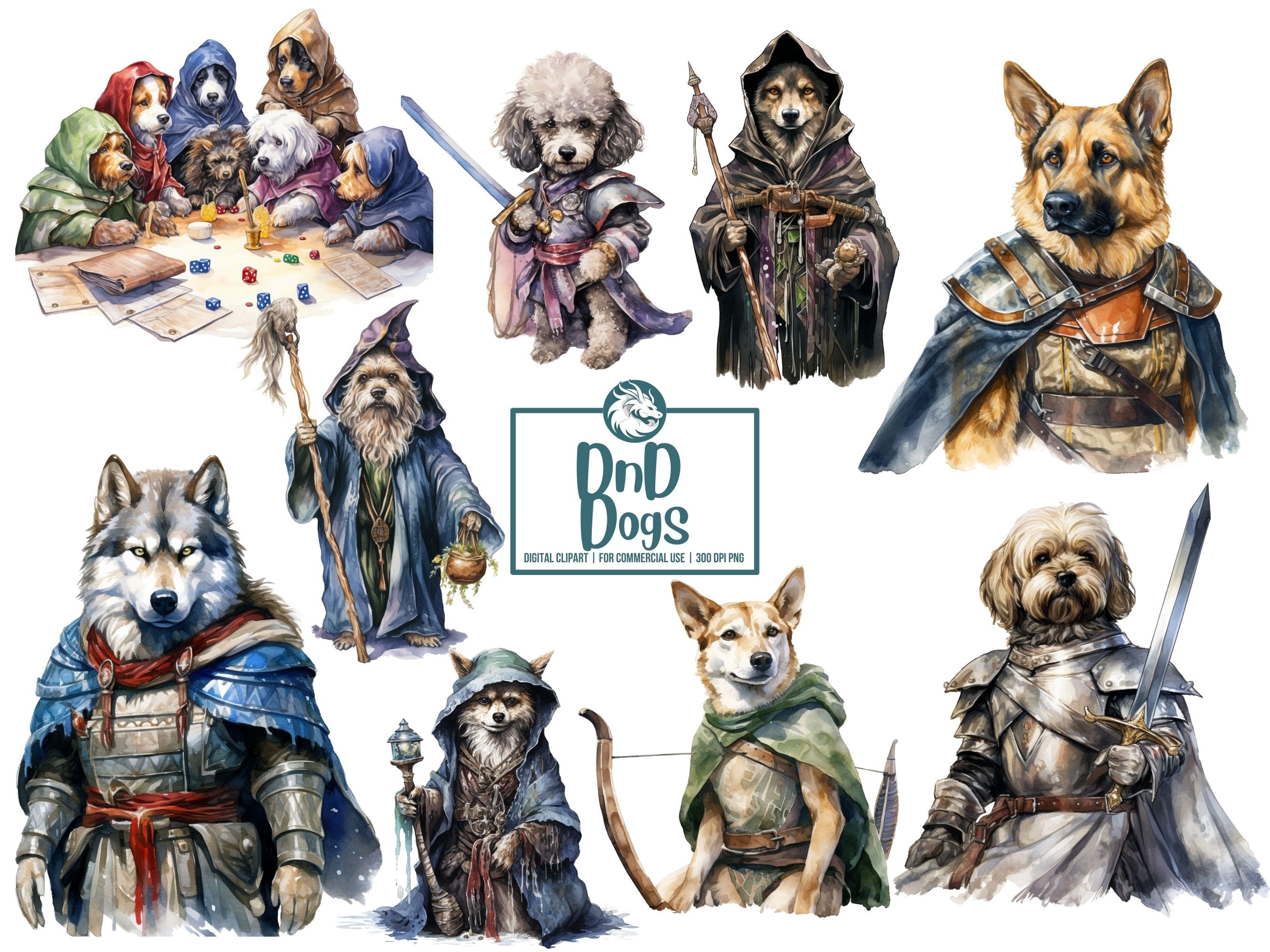 Medieval Dogs | Dnd Dogs | Dungeons and Dragons - Etsy