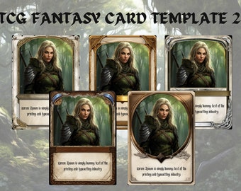 TCG Fantasy Card Template | TCG Game | PNG Files | Digital Product - Etsy