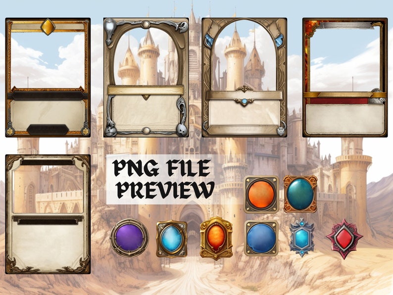TCG Fantasy Card Template | TCG Game | PNG Files | Digital Product - Etsy