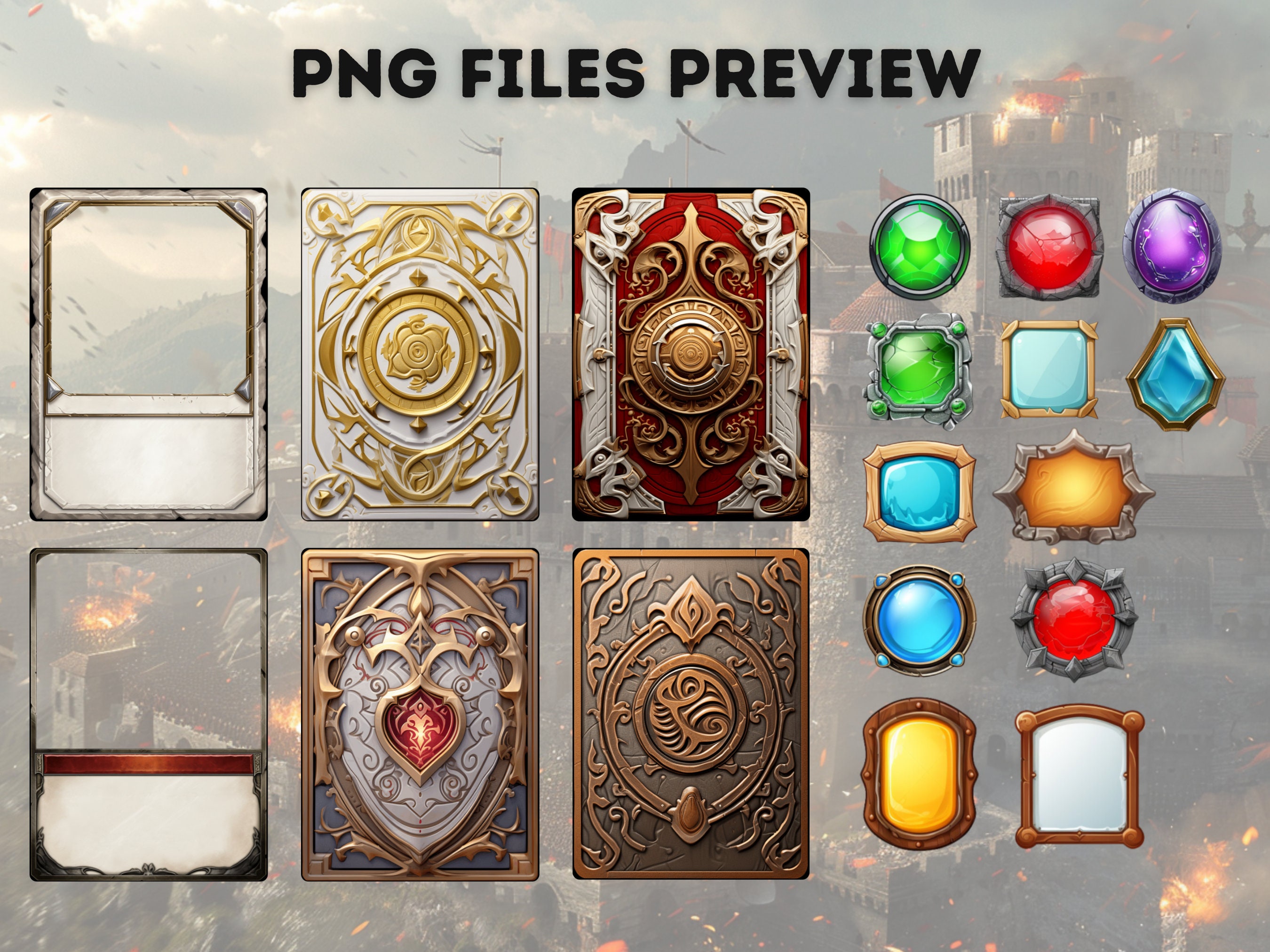 TCG Fantasy Card Template | TCG Game | PNG Files | Digital Product - Etsy