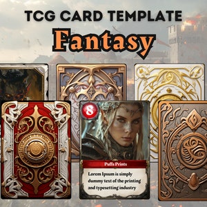 TCG Fantasy Card Template | TCG Game | PNG Files | Digital Product - Etsy