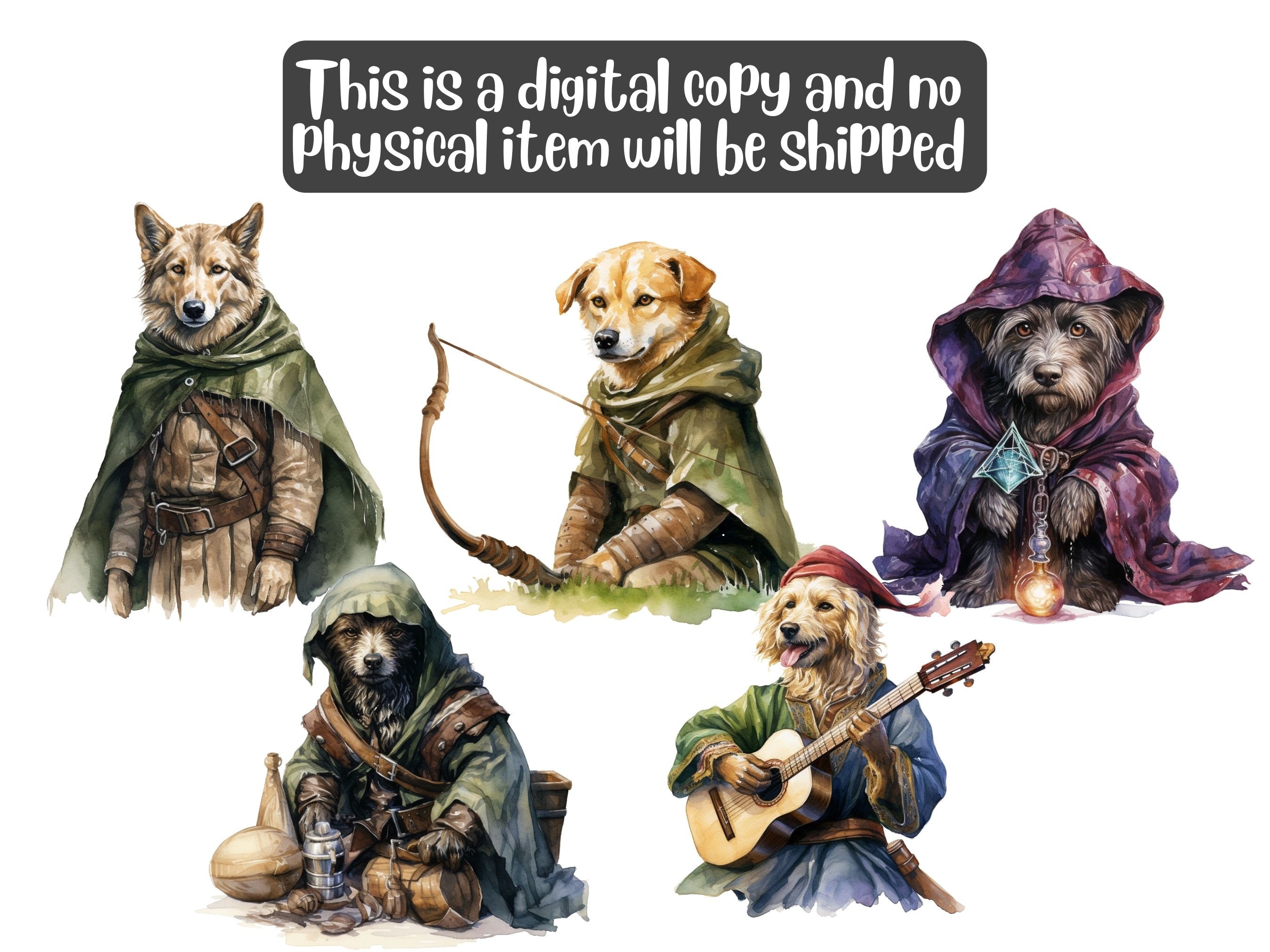 Medieval Dogs | Dnd Dogs | Dungeons and Dragons - Etsy
