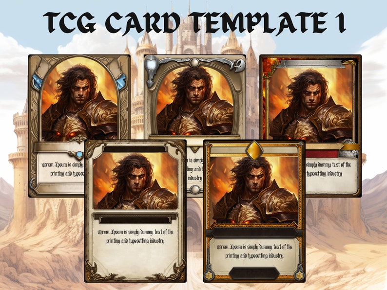 TCG Fantasy Card Template | TCG Game | PNG Files | Digital Product - Etsy