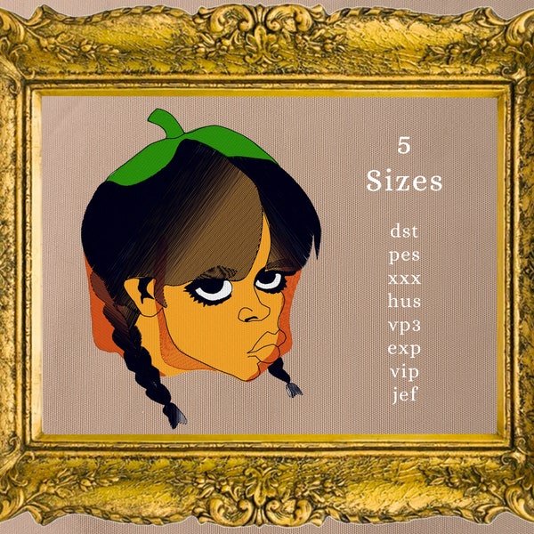 Wednesday Addams Machine Embroidery - Etsy