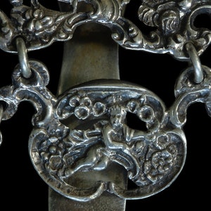 Victorian Sterling Silver Chatelaine Belt Clip 1890 London With 2 ...