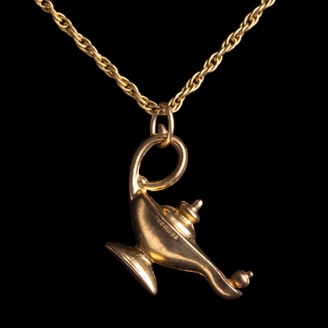 9ct Gold Genie's Lamp Vintage Pendant / Charm, 1.6gm Weight, 9k Gold ...