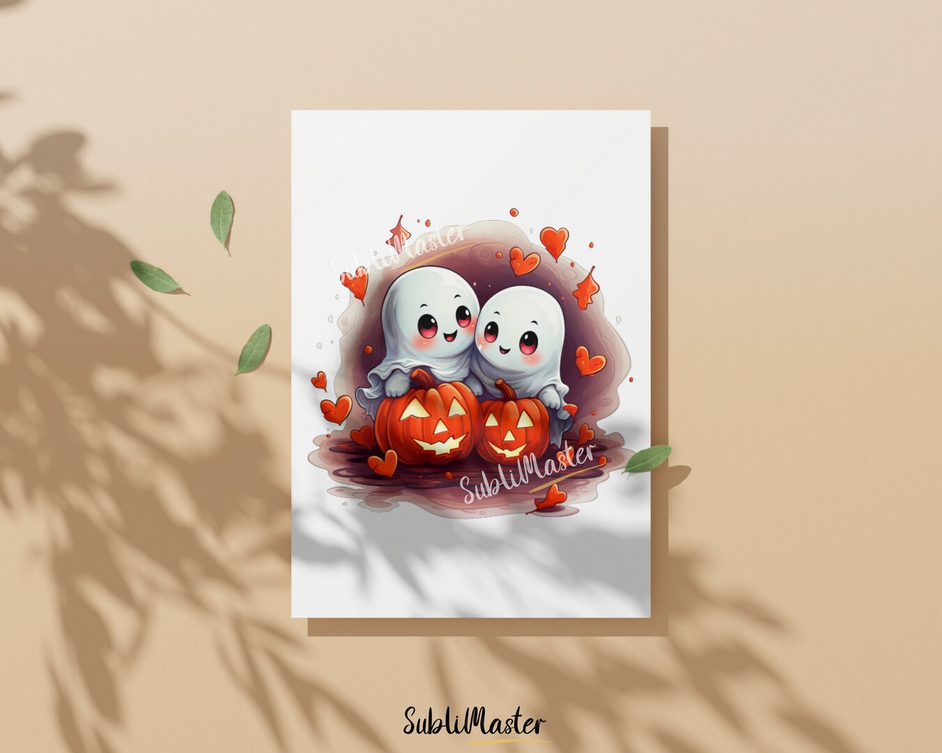 Cute Baby Ghost Halloween Design PNG, Pumpkin PNG, Sublimation Designs ...