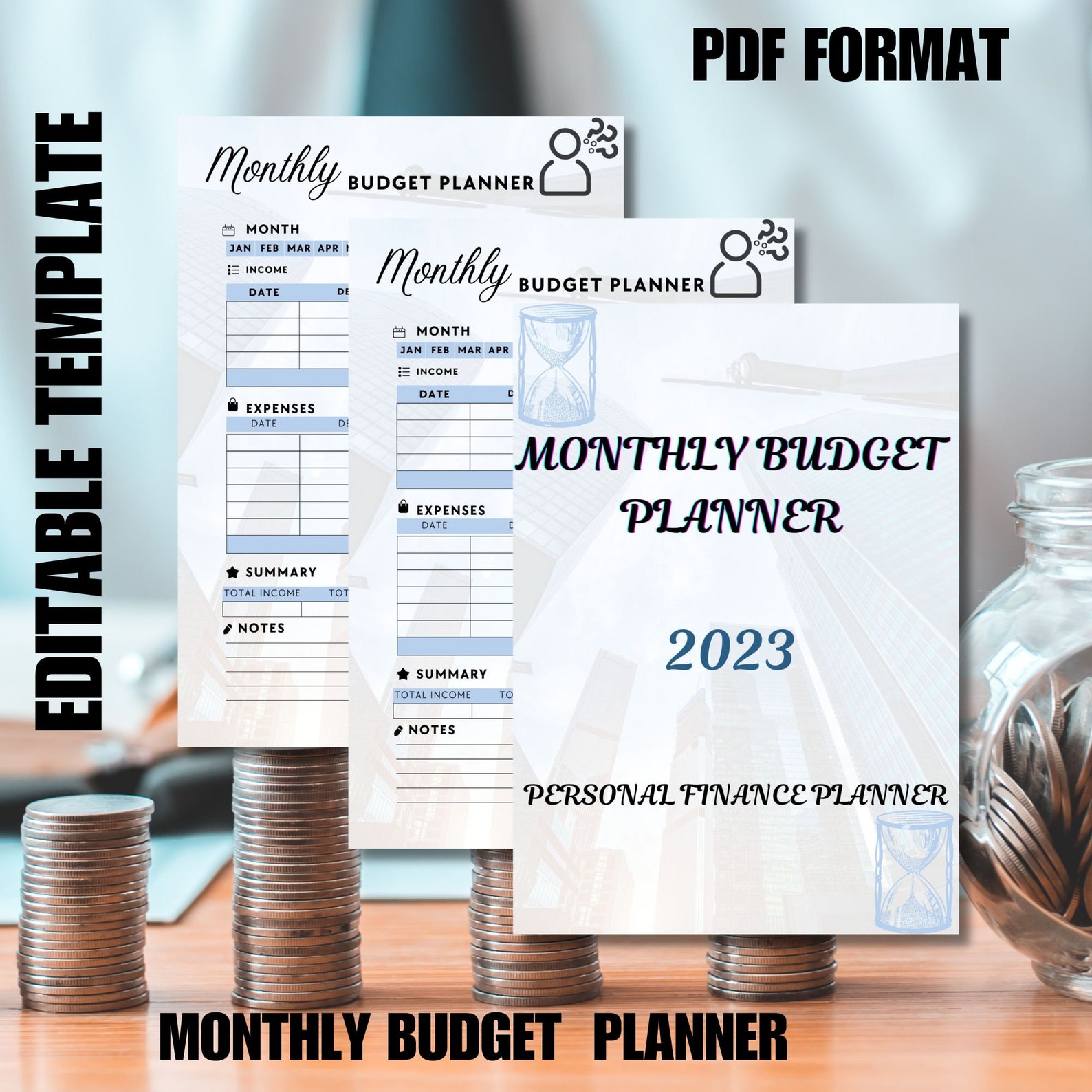 MONTHLY BUDGET PLANNER, Budget Planner, Digital Planner, Printable ...
