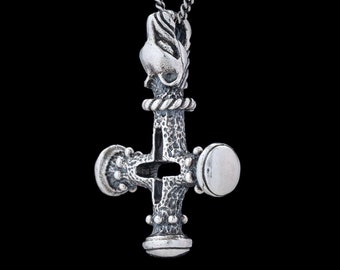Viking Wolf Cross Hammer Mjölnir Pendant Necklace - Etsy UK