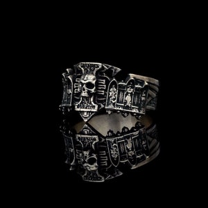 Inquisition Rosette War Scull Hammer Jewelry Ring. Sci Fi Space ...