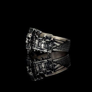 Inquisition Rosette War Scull Hammer Jewelry Ring. Sci Fi Space ...