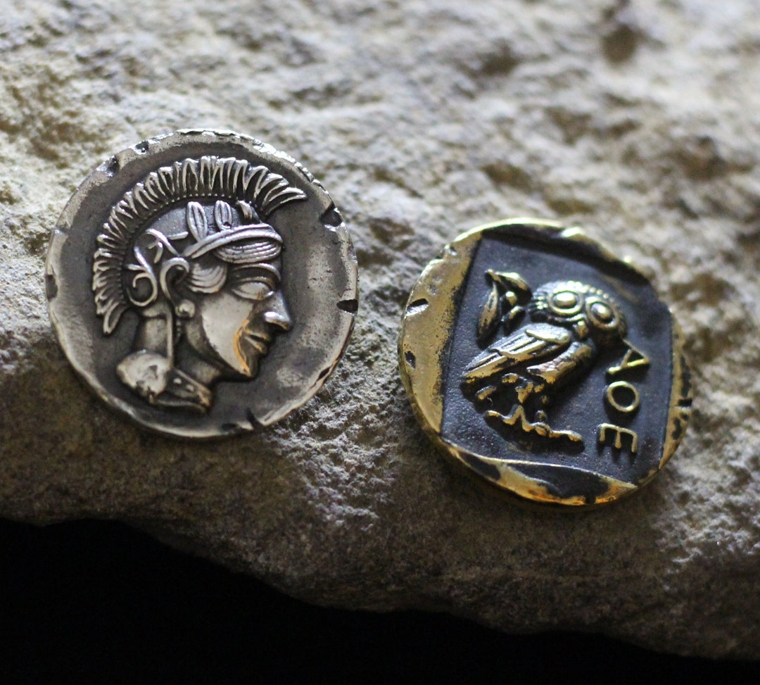 Old-style Tetradrachm Coin of Athens. Athenian Owl Design Coin. REPLICA ...