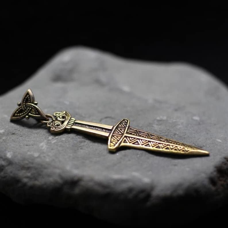 Stylized Scythian Akinak Silver Sword Patterned Type Pendant. Ancient ...