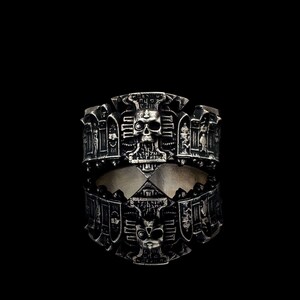 Inquisition Rosette War Scull Hammer Jewelry Ring. Sci Fi Space ...