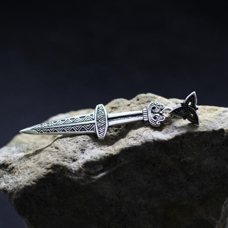 Stylized Scythian Akinak Silver Sword Patterned Type Pendant. Ancient ...