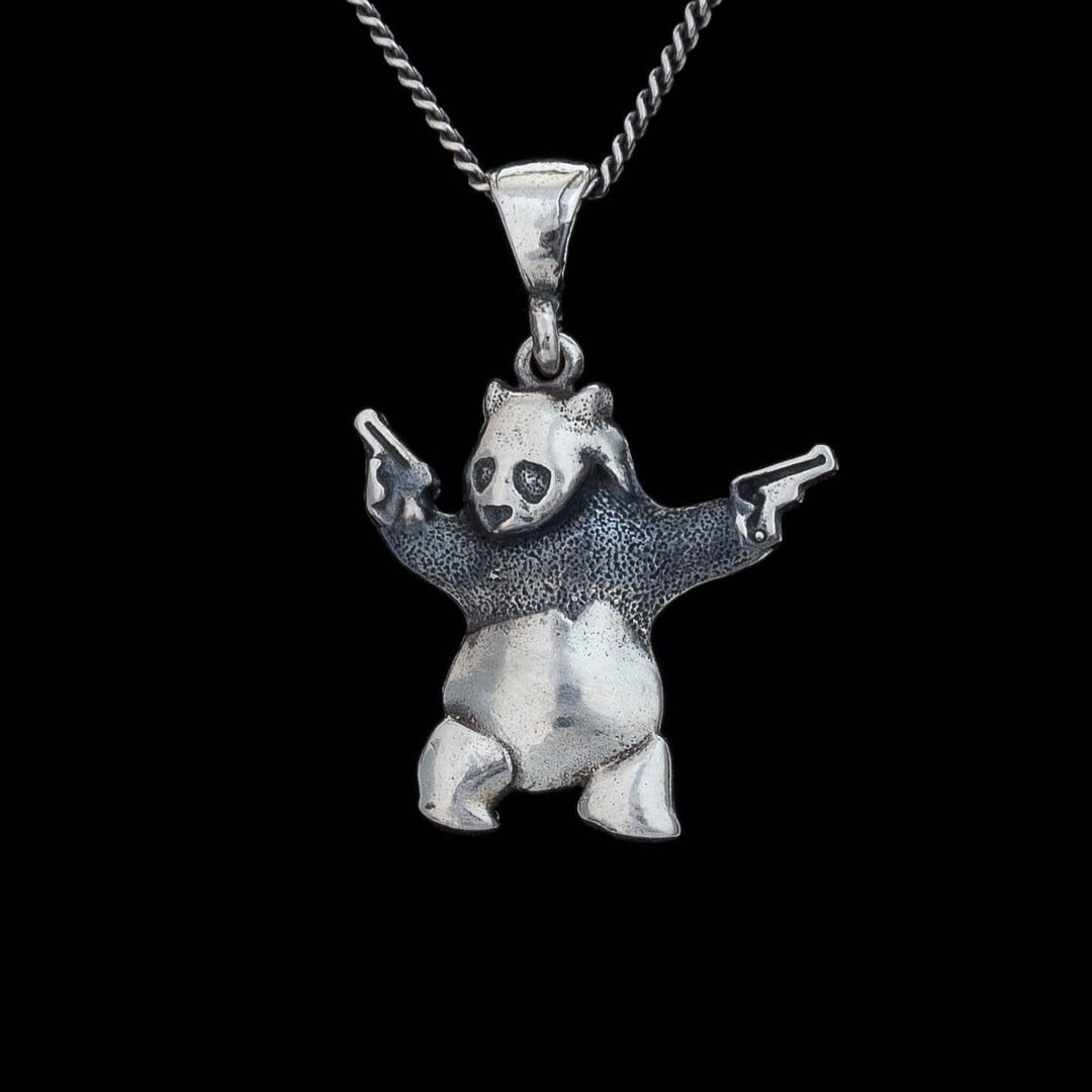 Panda With Guns Pendant Graffiti Symbol Guns. Nobody Moves! Panda ...