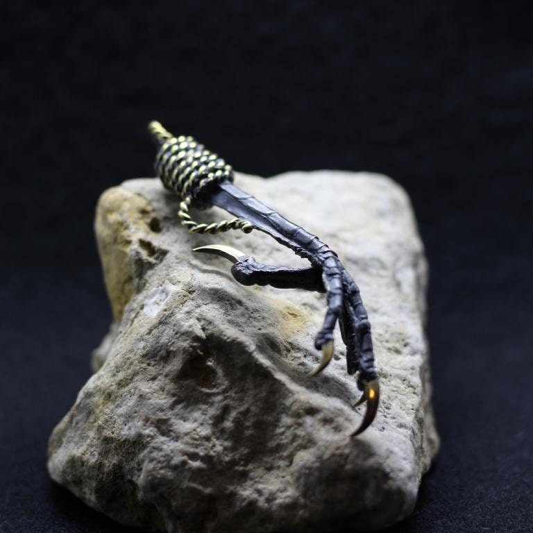 Big Crow Claw Pendant Amulet. Absolutely Anatomical Accurate Raven Paw ...