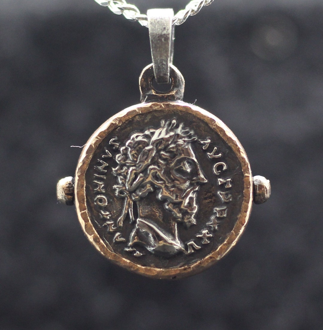 Ancient Replica Coin Pendant Marcus Aurelius 2 Sided Stoicism - Etsy