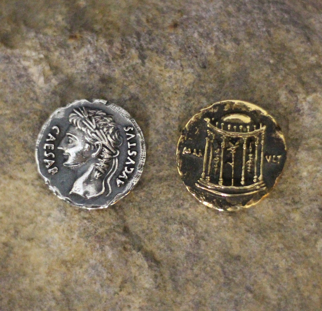 Gaius Julius Caesar Augustus Coin. REPLICA. Octavian Octavianus Roman ...